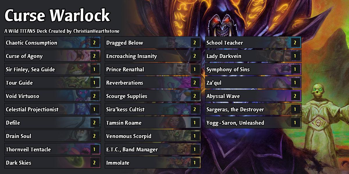 20+ Curses in My Opponent's Deck With Curse Warlock Seems Good! Titans ...