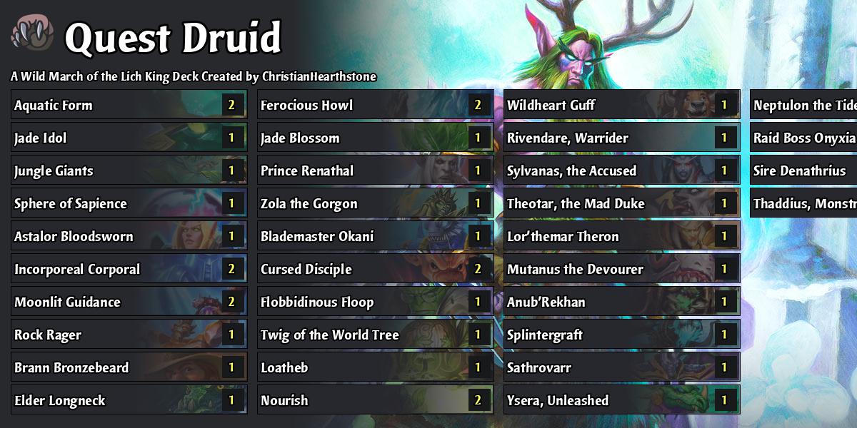 Un'Goro Quest Druid With Thaddius is A Masterpice At March of the Lich ...
