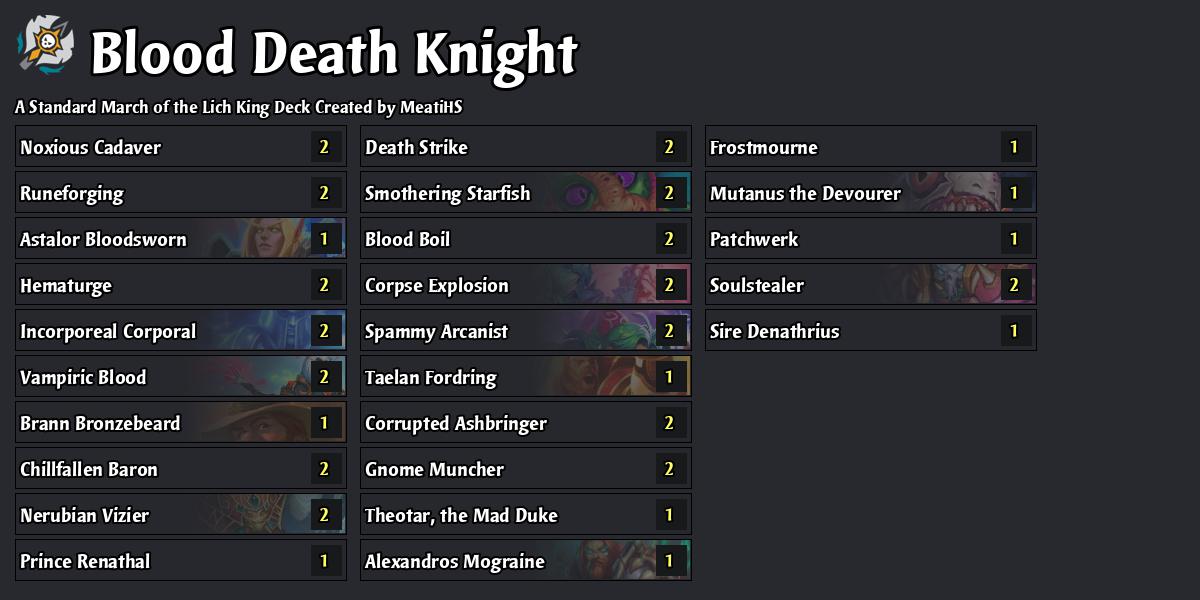MeatiHS' XL BBB Death Knight - Lich King Theorycraft - March of the ...