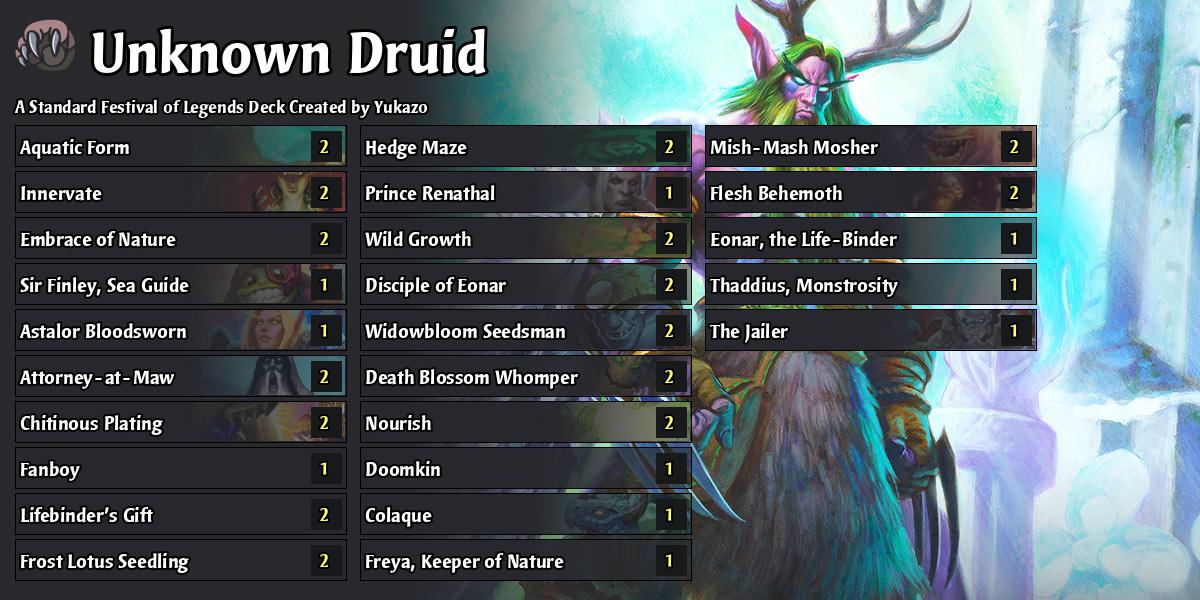 Yukazo's Thaddius Druid - Hearthstone Deck - Festival of Legends ...