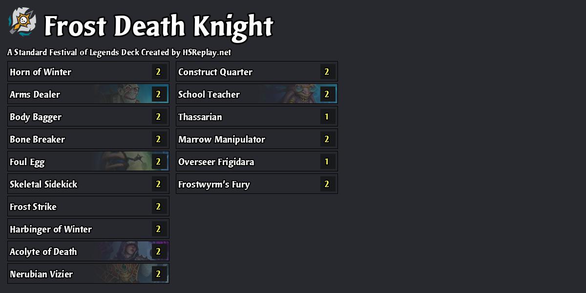 Frost Death Knight - Top Mid May 2023 Decks - Festival of Legends ...