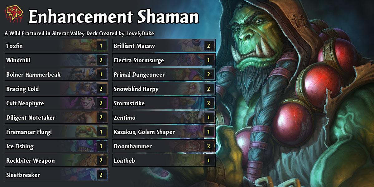 不休饥渴小碎骨's Hammer Shaman - Fractured in Alterac Valley Hearthstone Decks ...