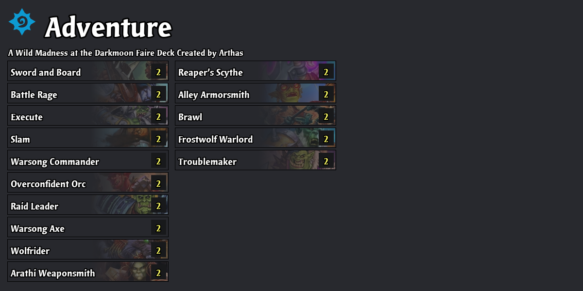 Book of Heroes - Garrosh - Rehgar Earthfury (Player Deck) - Madness at ...