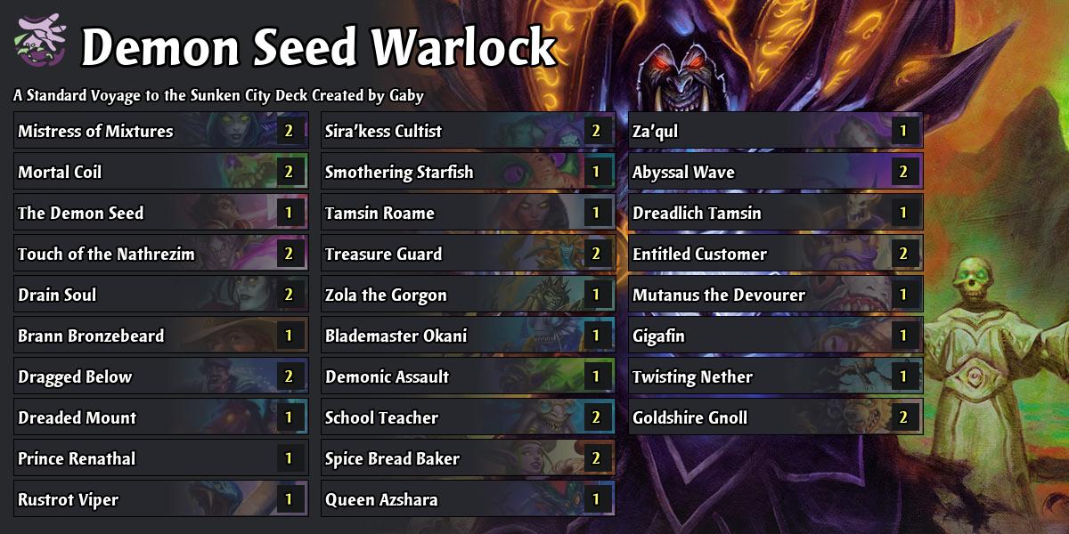 Renathal Quest Warlock - Gaby (Masters Tour Vashj'ir) - Voyage to the ...