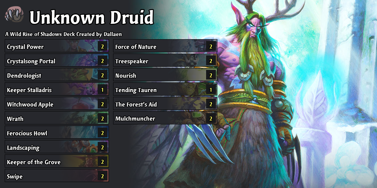 Budget Ent Druid - Rise of Shadows Hearthstone Decks - Out of Games