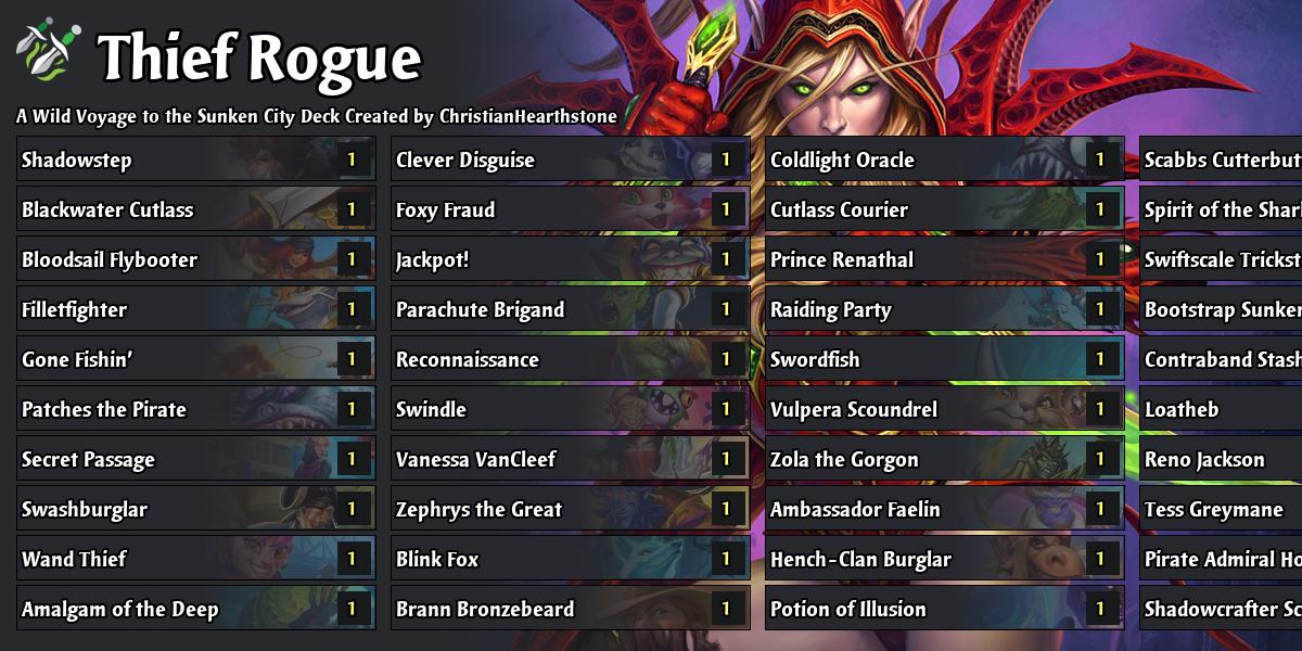 New Highlander Hooktusk Thief 40 Cards Pirate Rogue! Throne of the ...