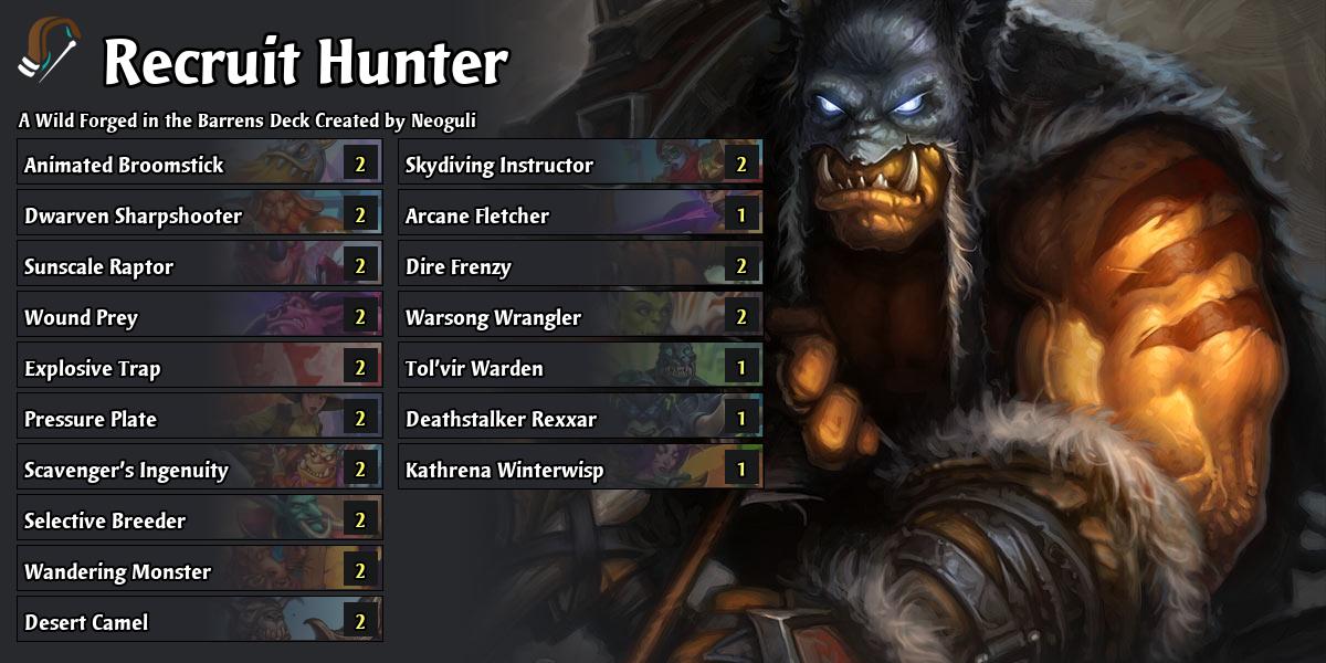 Sunscale Raptor Hunter - Forged in the Barrens Hearthstone Decks - Out ...