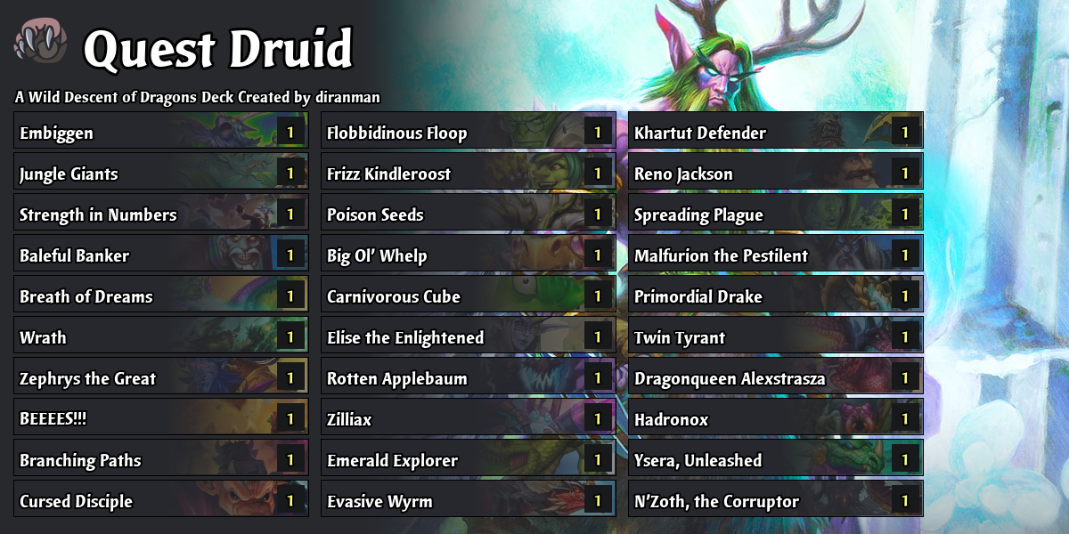 embiggen quest singleton - Descent of Dragons Hearthstone Decks - Out ...