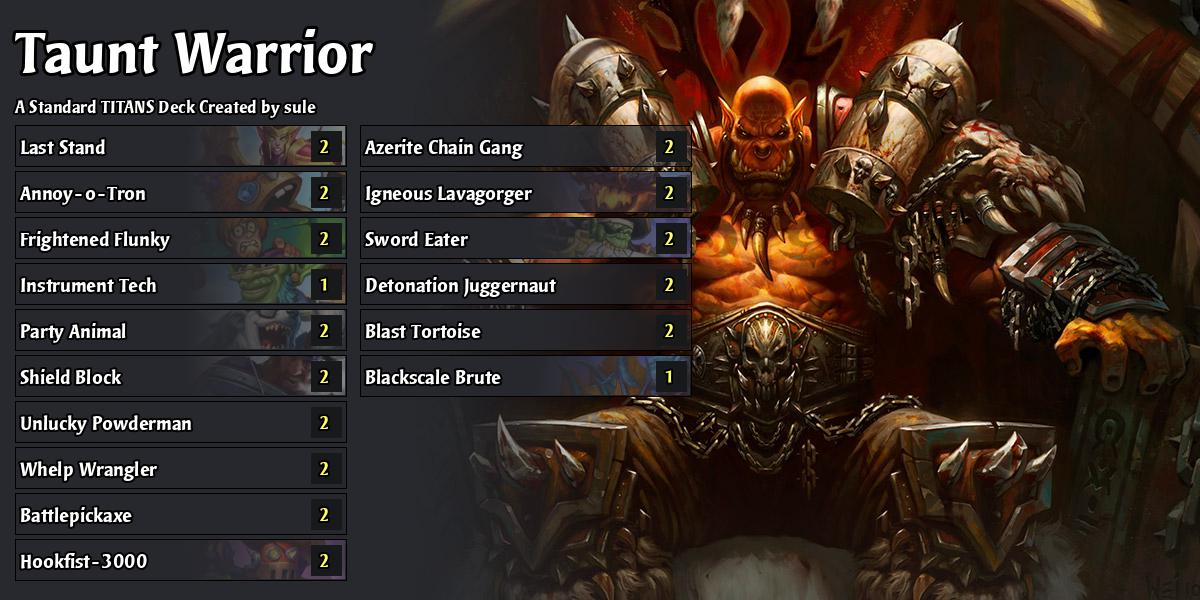 Budget Menagerie Taunt Warrior (Badlands Budget Theorycraft) - TITANS ...