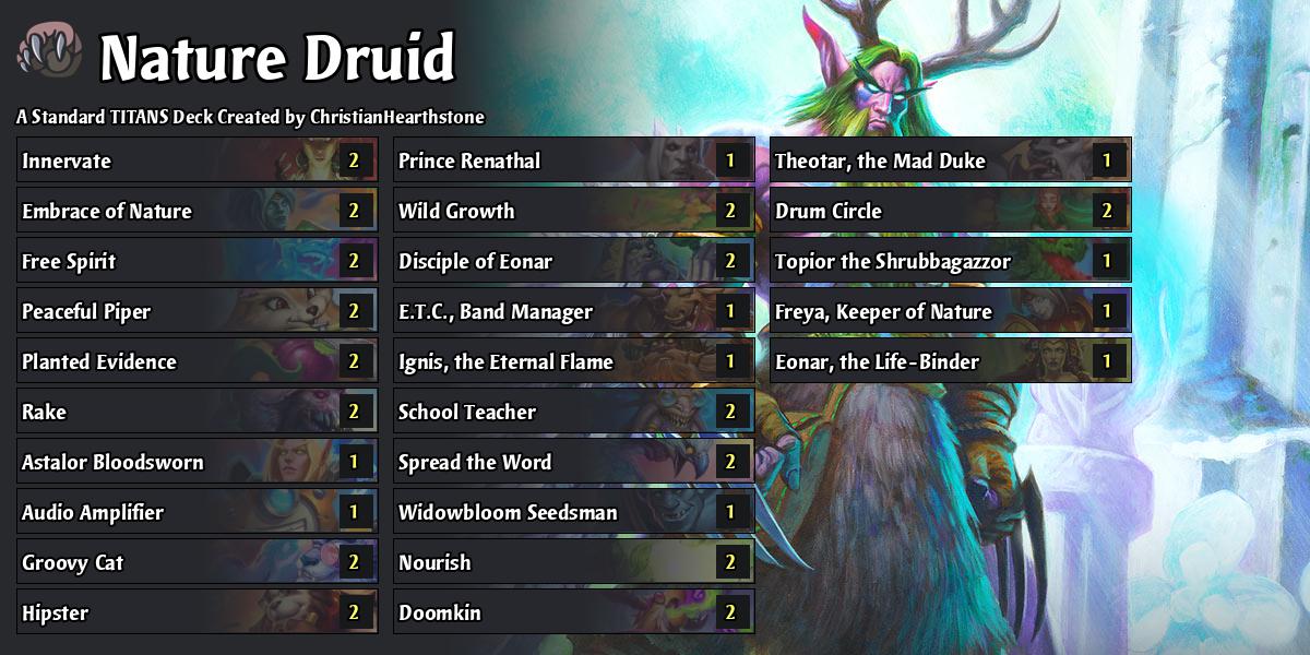 My New Big Nature Druid Deck Creation Is A Success! Druid Titan Is ...