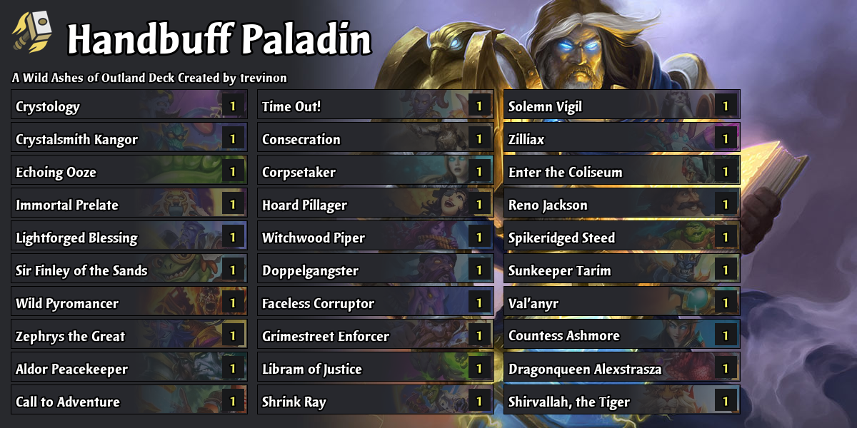 Weapon Paladin - Ashes of Outland Hearthstone Decks - Out of Games
