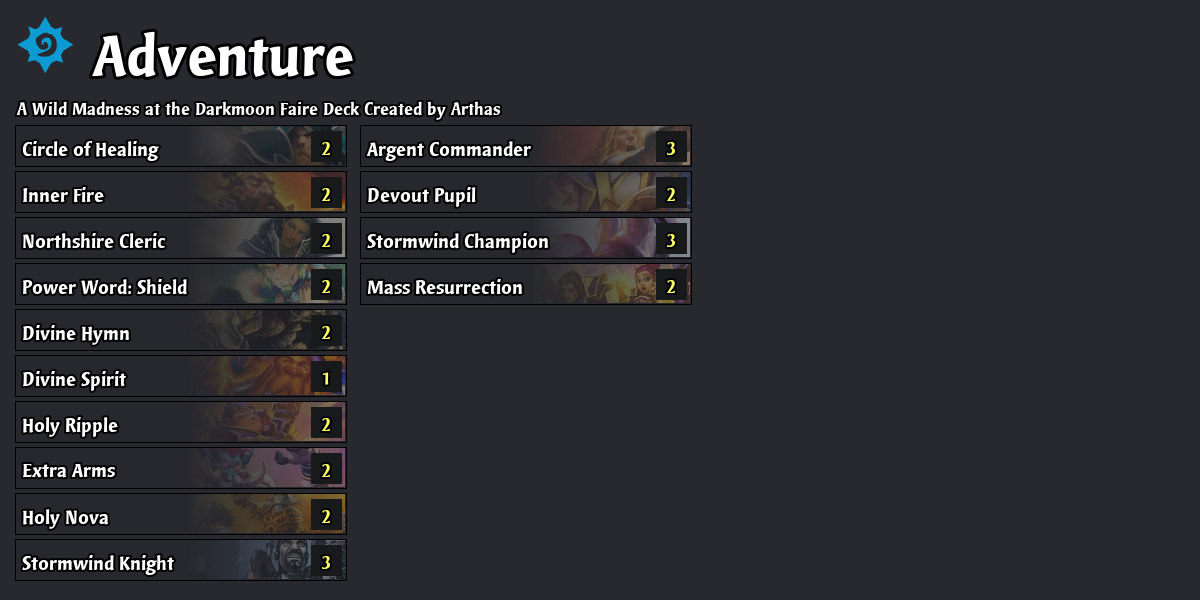 Book of Heroes - Anduin - Monkey King (Player Deck) - Hearthstone Deck ...