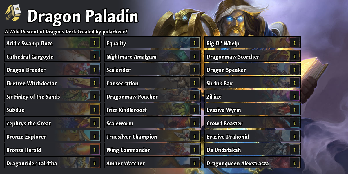 Highlander Dragon Paladin - Hearthstone Deck - Descent of Dragons ...