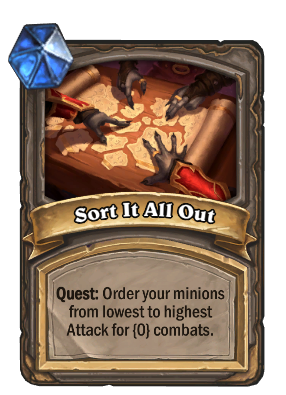 Sort It All Out - Hearthstone Cards - Out of Games