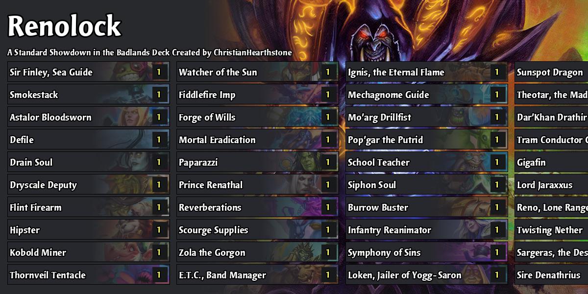 Lord Jaraxxus is Better Than Reno in My Control Warlock Showdown in the ...