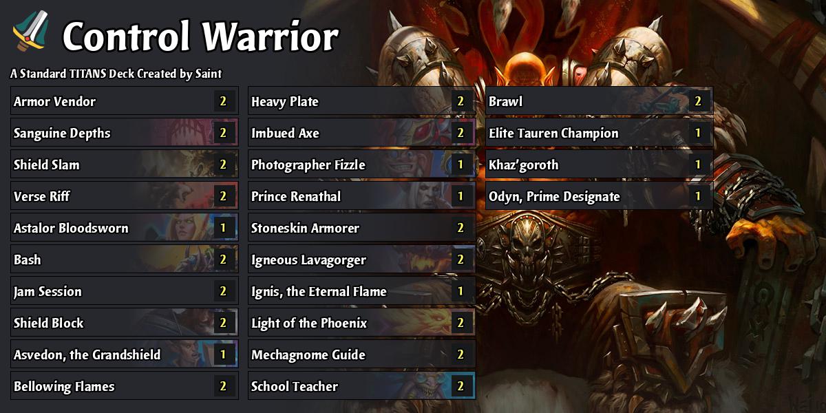 Odin Warrior - TITANS Hearthstone Decks - Out of Games