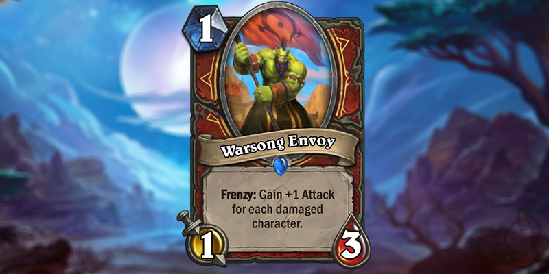 GamerTW Reveals a New Forged in the Barrens Warrior Card - Warsong Envoy - Out of Games
