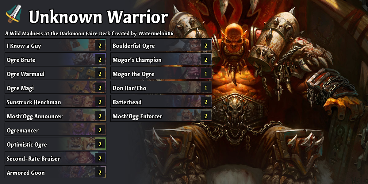 It's all Ogre Now! - Madness at the Darkmoon Faire Hearthstone Decks ...