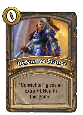 Defensive Stance - Hearthstone Cards - Out of Games