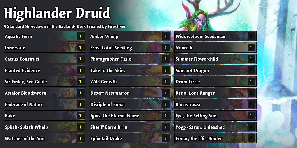 Highlander Druid - Badlands Launch Day 7 - Showdown in the Badlands ...