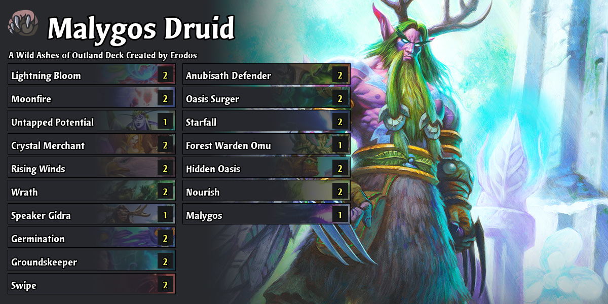 Omu Quest Malygos Druid - Ashes of Outland Hearthstone Decks - Out of Games